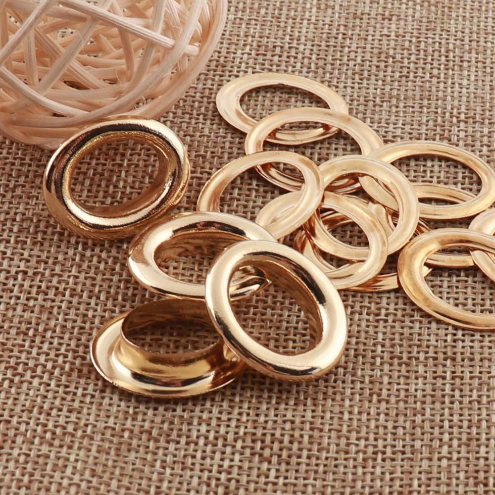 50 sets Gold Large Eyelets grommet eyelets Barrel ... – Vicedeal