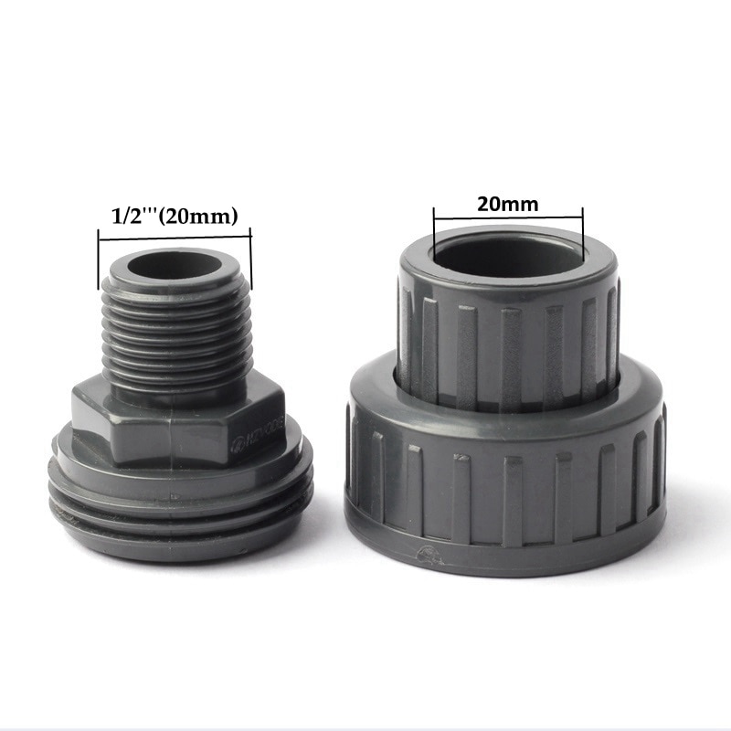 1pc plast pvc 1/2 tommer utvendig gjenger 20mm uni... – Grandado