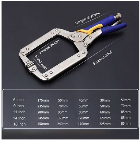 6/9/11/14/18 Inch Steel C Type Multi-function Clip... – Grandado