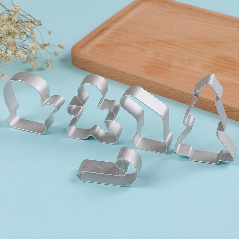 5pcs/set Christmas Cookie Cutter Tools Stainless S... – Grandado