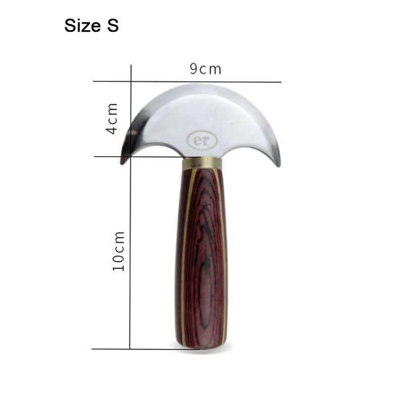 Premium Leather Half Round Skiving Knife Sandalwoo... – Grandado