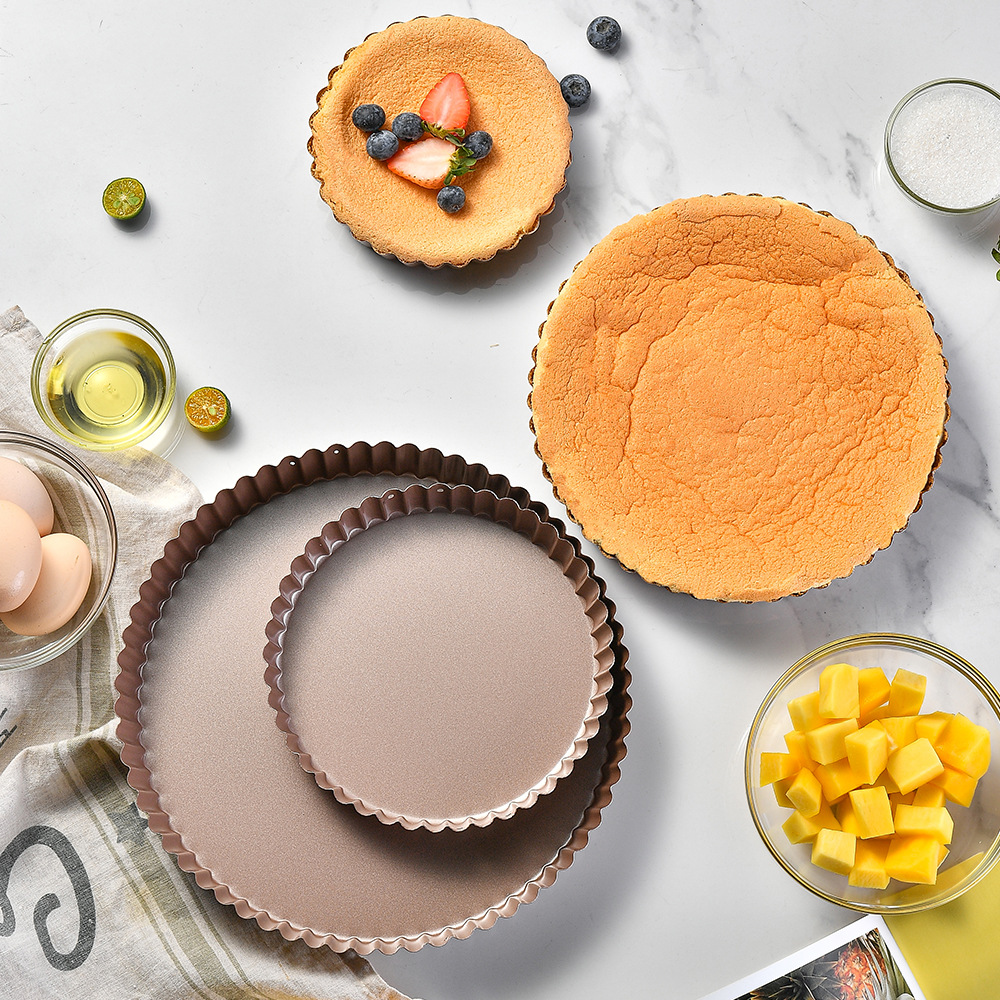 Fluted Pie Tart Pan Mold Baking Removable Bottom N... – Vicedeal