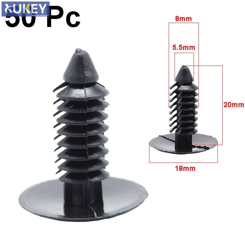 50Pc Plastic Clip Rivets Fastener 8mm Dia for Car ... – Grandado