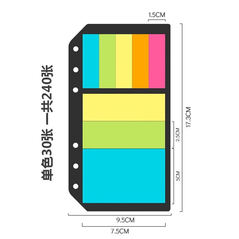 1pc B5 A5 A6 Sticky Notes Planner Schedule 6 Holes... – Grandado