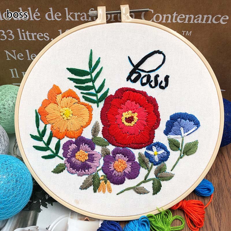 Europæisk stil blomster diy broderibånd sæt begynd... – Grandado