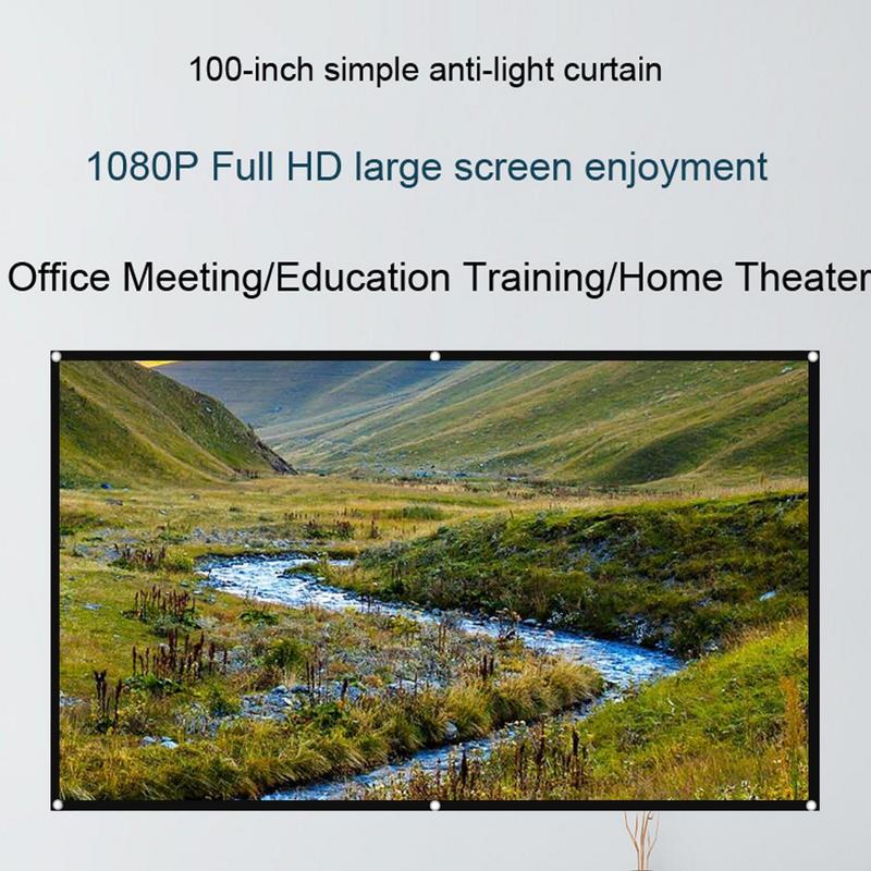 Projector Screen 16:9 Metal Anti Light 60-130 Inch... – Grandado