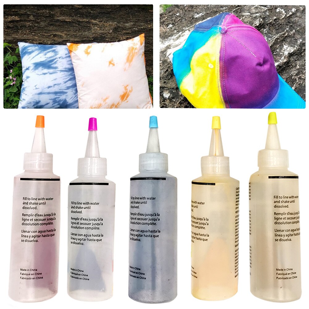 5 Colors Tie Dye Kit Fabric Textile Disposable Glo... – Grandado