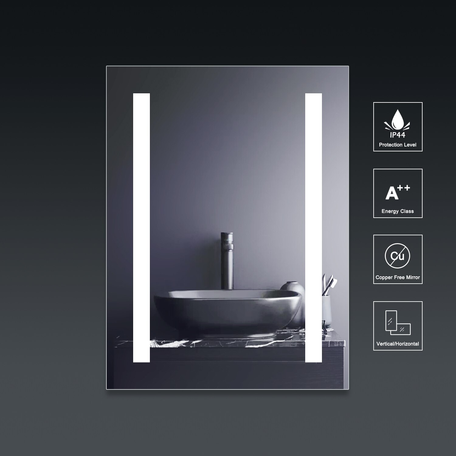 LED Bathroom Mirror Wall Bathroom Mirror Bathroom ... – Grandado