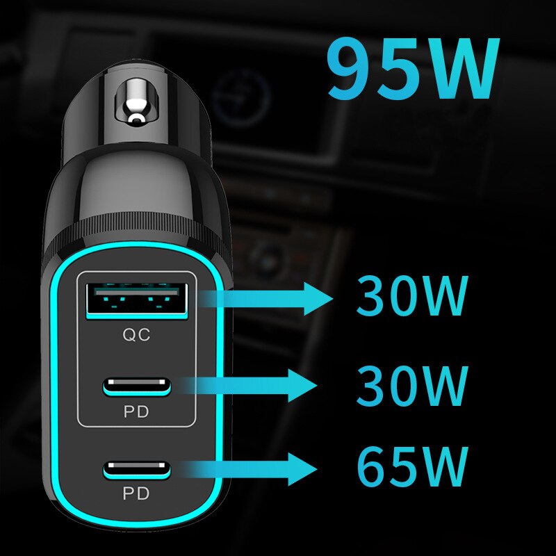 95W Usb C Autolader Dual Type C Pd 65W/45W/30W/20W... – Vicedeal