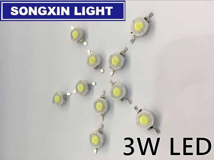 50Pcs/Lot Real Original Epistar Chip 3W White LED ... – Grandado