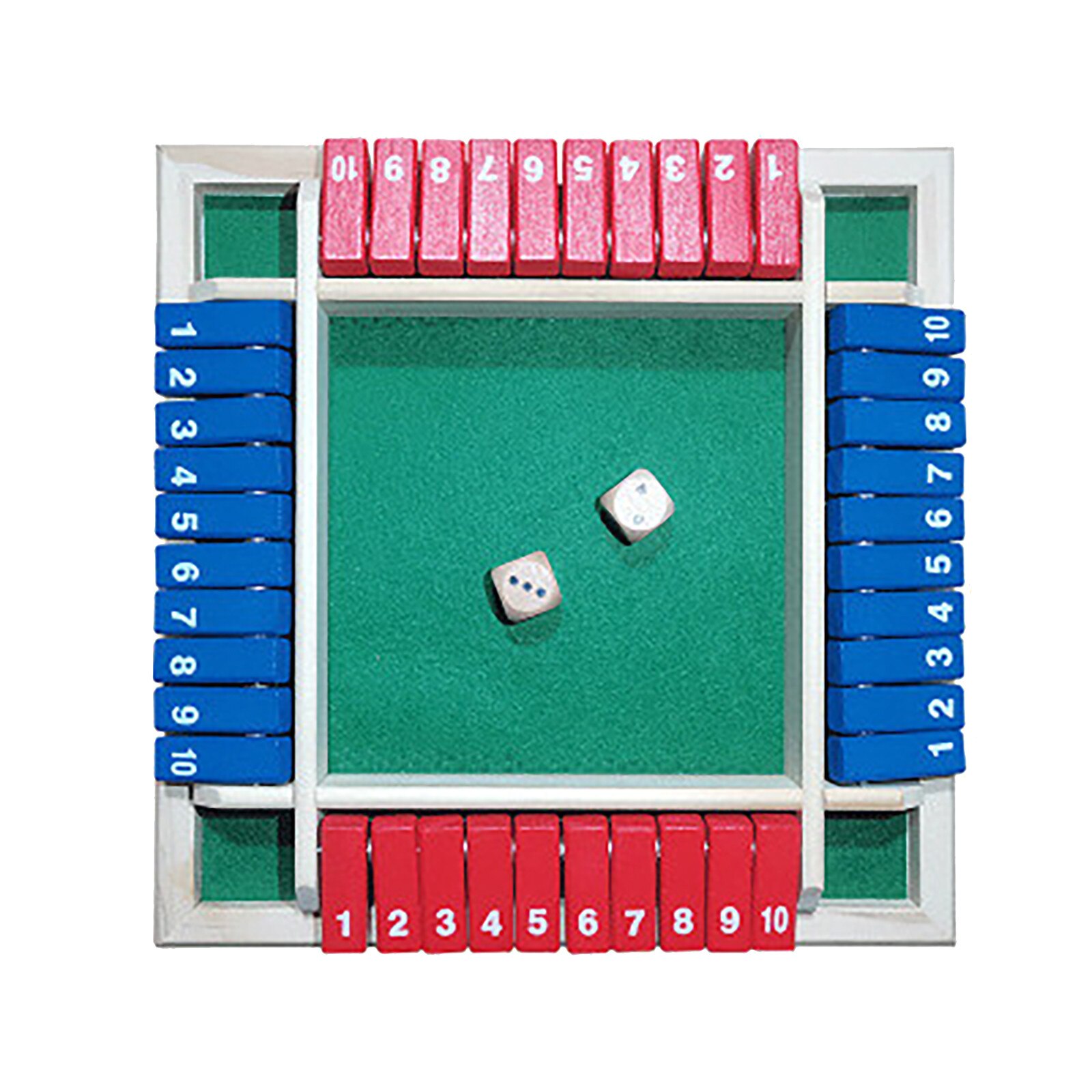 Board Dice Game Traditional Four Sided Wooden 10 N... – Grandado