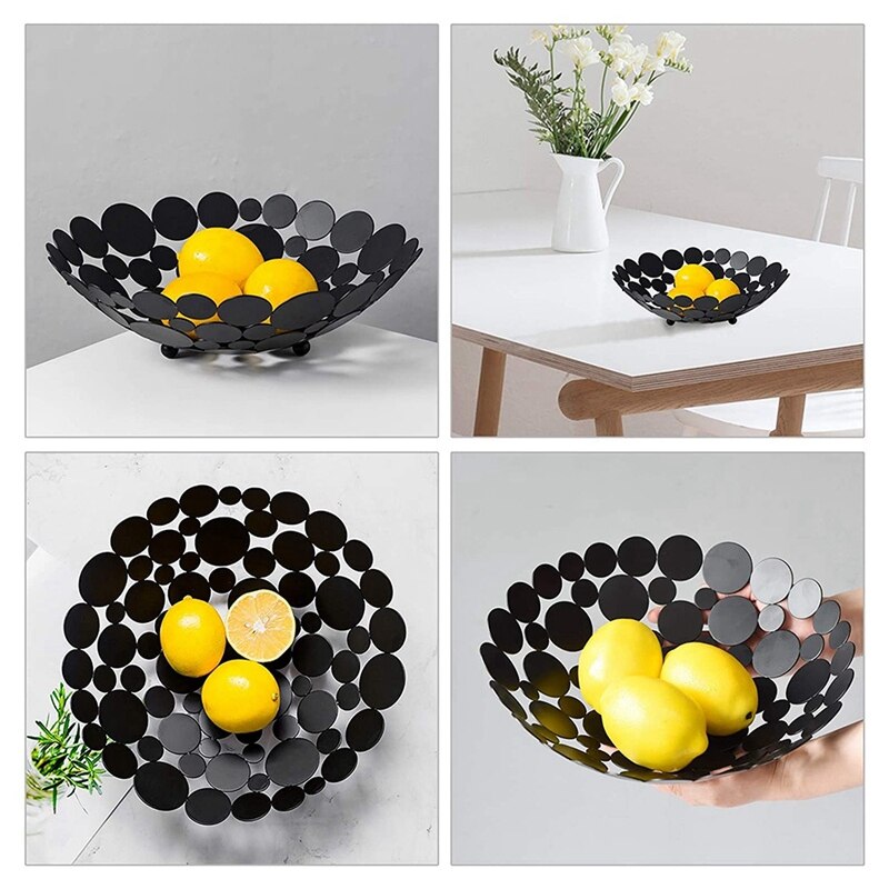 Metal Fruit Bowl Basket Table Centerpiece Fruit St... – Grandado