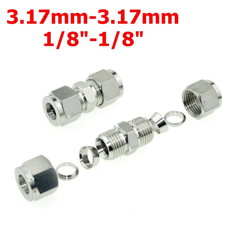 2Pcs 1/8"-1/8"OD (3.17mm-3.17mm) Double Ferrule Tu... – Grandado