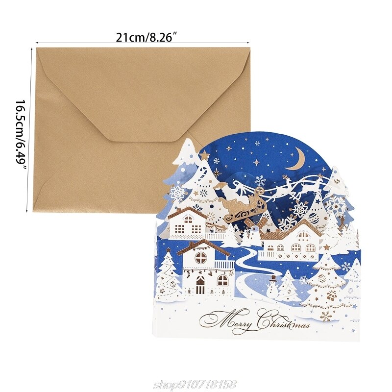 Merry Christmas Cards Christmas Tree Winter Pop-Up... – Vicedeal