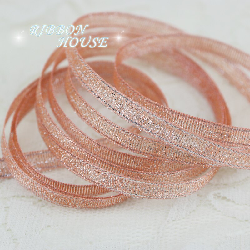 (25 yards/roll) luxury orange metallic shiny Ribbo... – Vicedeal