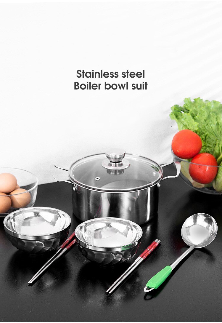 6PCS steamer pans set stainless steel cookware set... – Grandado