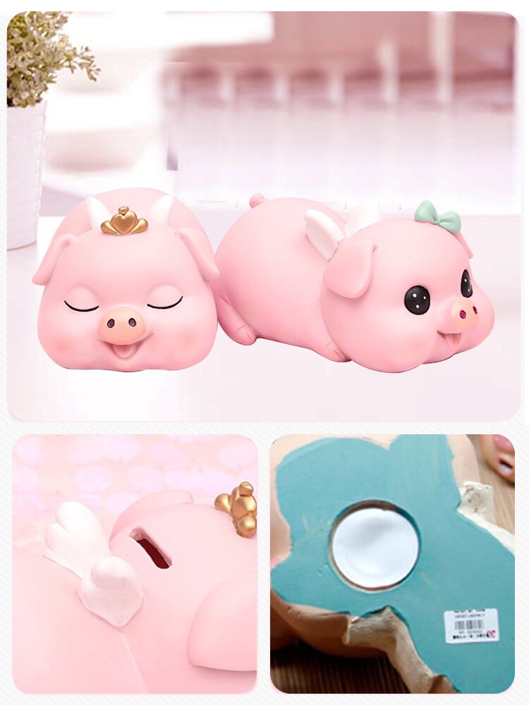 Piggy spaarpot vrouwelijke kind breukvast grote ca... – Grandado