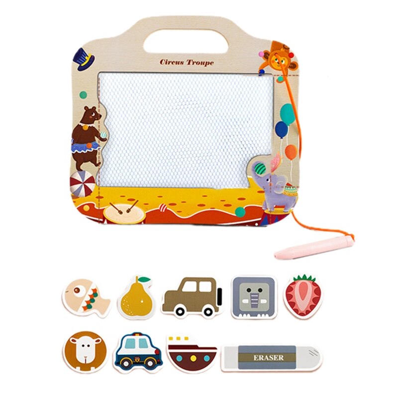 Kids Magnetic Drawing Board with Pen Cartoon Magne... – Grandado