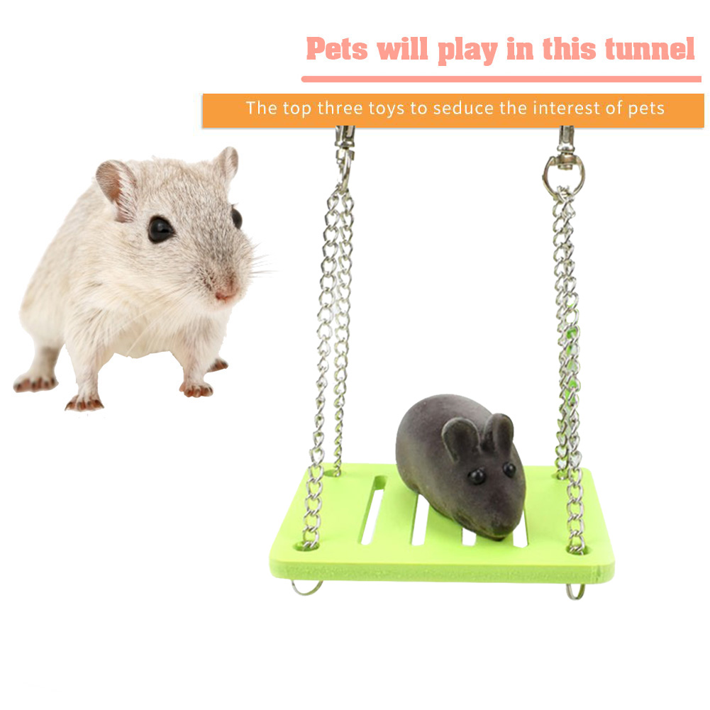 Hamster Toys Wooden Rainbow Bridge Seesaw Swing To... – Grandado