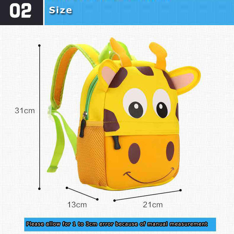Cute 3D Cartoon Animal Kid Backpack Children Toddl... – Grandado
