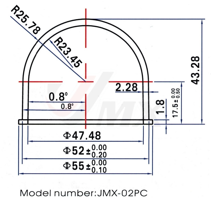 JMX 2 INCH Acryl Indoor/Outdoor Clear IP Camera Do... – Vicedeal