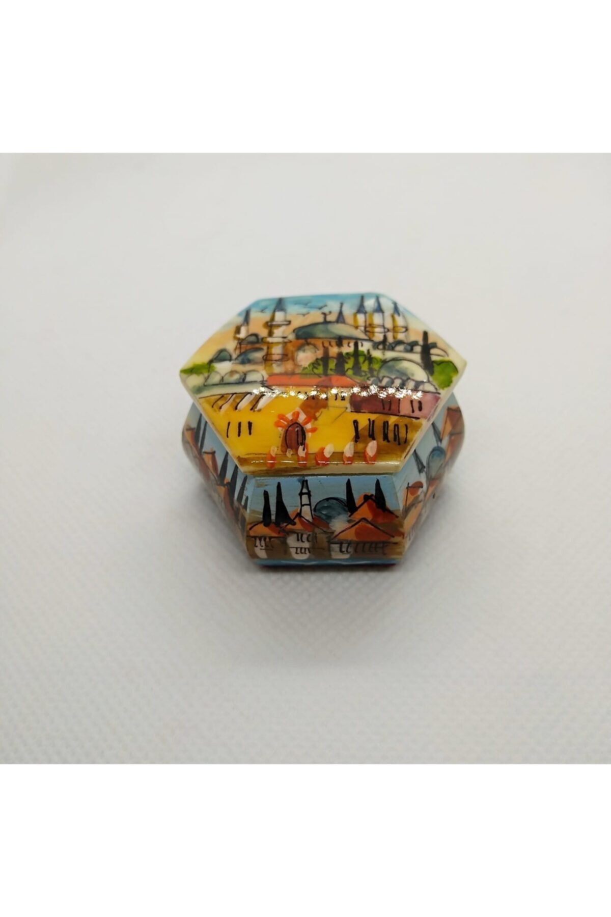 Hexagonal Bone Ottoman Miniature Mini Jewelry Box – Vicedeal