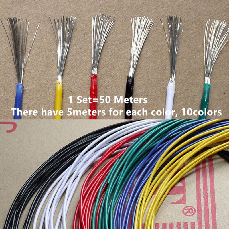 1 Set 50Meters 26AWG Flexible Wire PVC Cable 26AWG... – Vicedeal