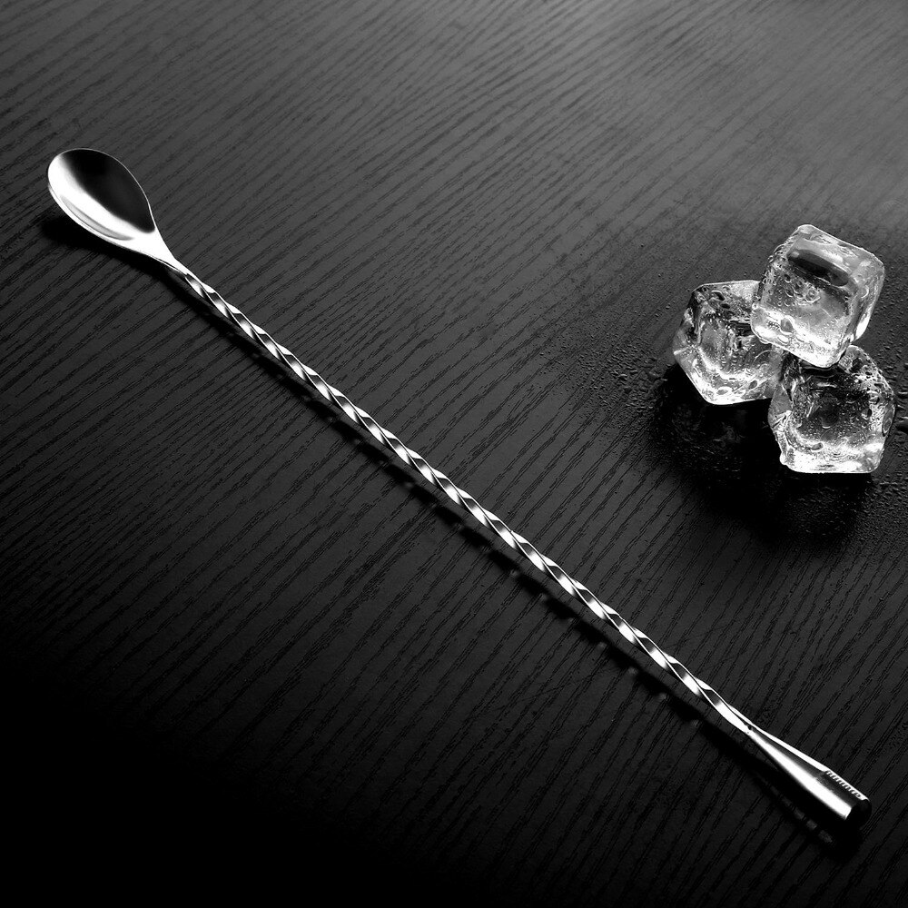 Stainless Steel Bar Spoon Cocktail Sticks Helix Sp... – Grandado