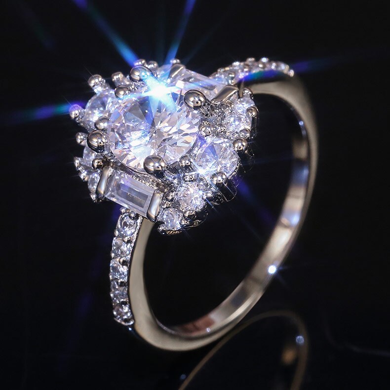 Huitan Wedding Anniversary Rings For Women With Mi... – Vicedeal