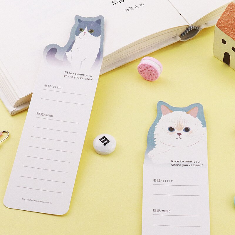 30 stks/pak Warm Kat Een Dag Bookmark Papier Carto... – Grandado