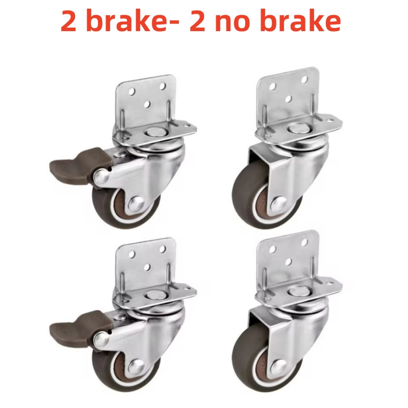 4Pcs Furniture Caster Heavy Wheels L Type Mute Sid... – Vicedeal