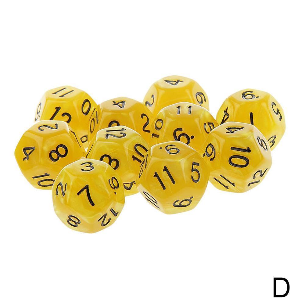 10pcs 12 Sided Dice D12 Polyhedral Dice Family Par... – Grandado