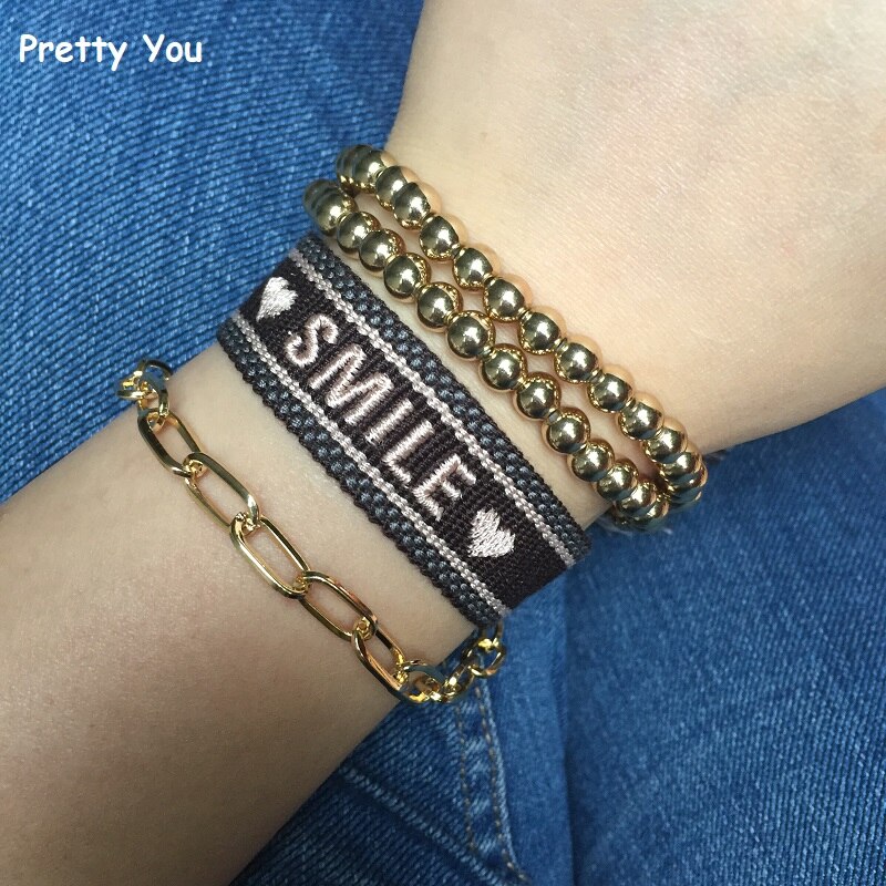 SMILE braided bracelet is an adjustable Handmade f... – Vicedeal