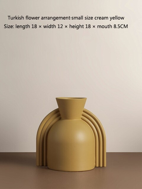 Nordic Minimalist Morandi Ceramic Vase Art Geometr... – Grandado
