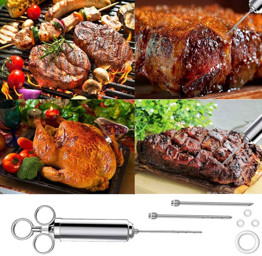 Chicken Injector Stainless-Steel Seasoning Injecto... – Vicedeal