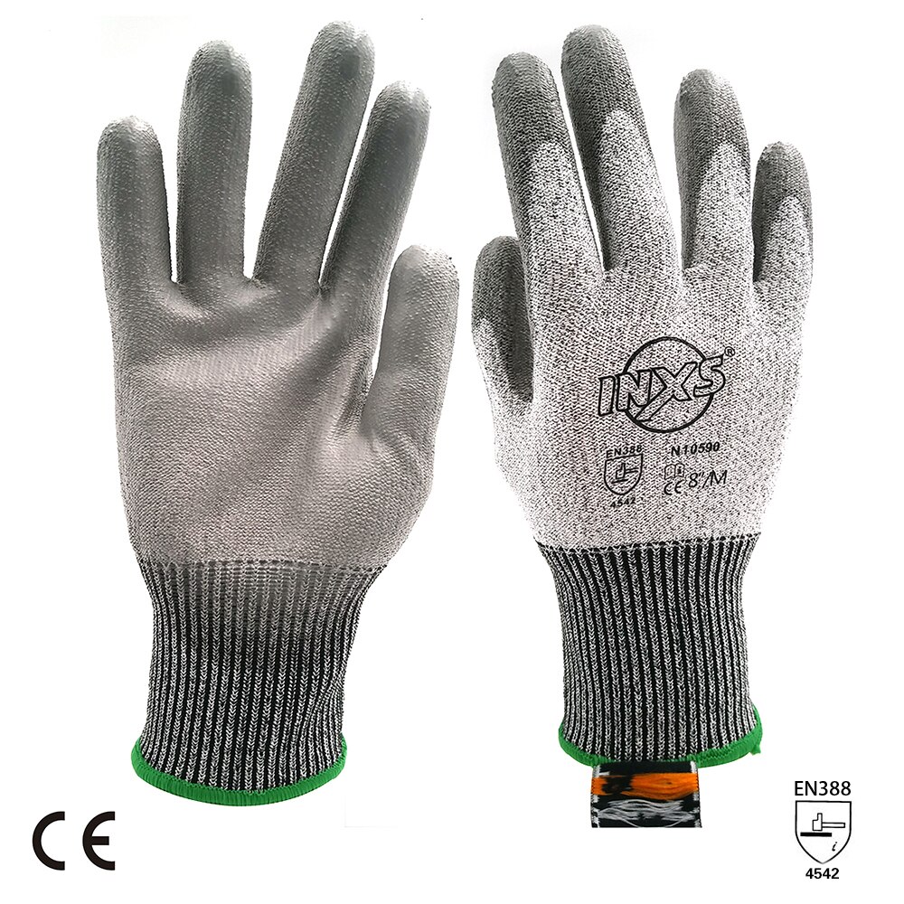 Cut Resistant Work Gloves Level 5 PU Coated 13 Gau... – Vicedeal