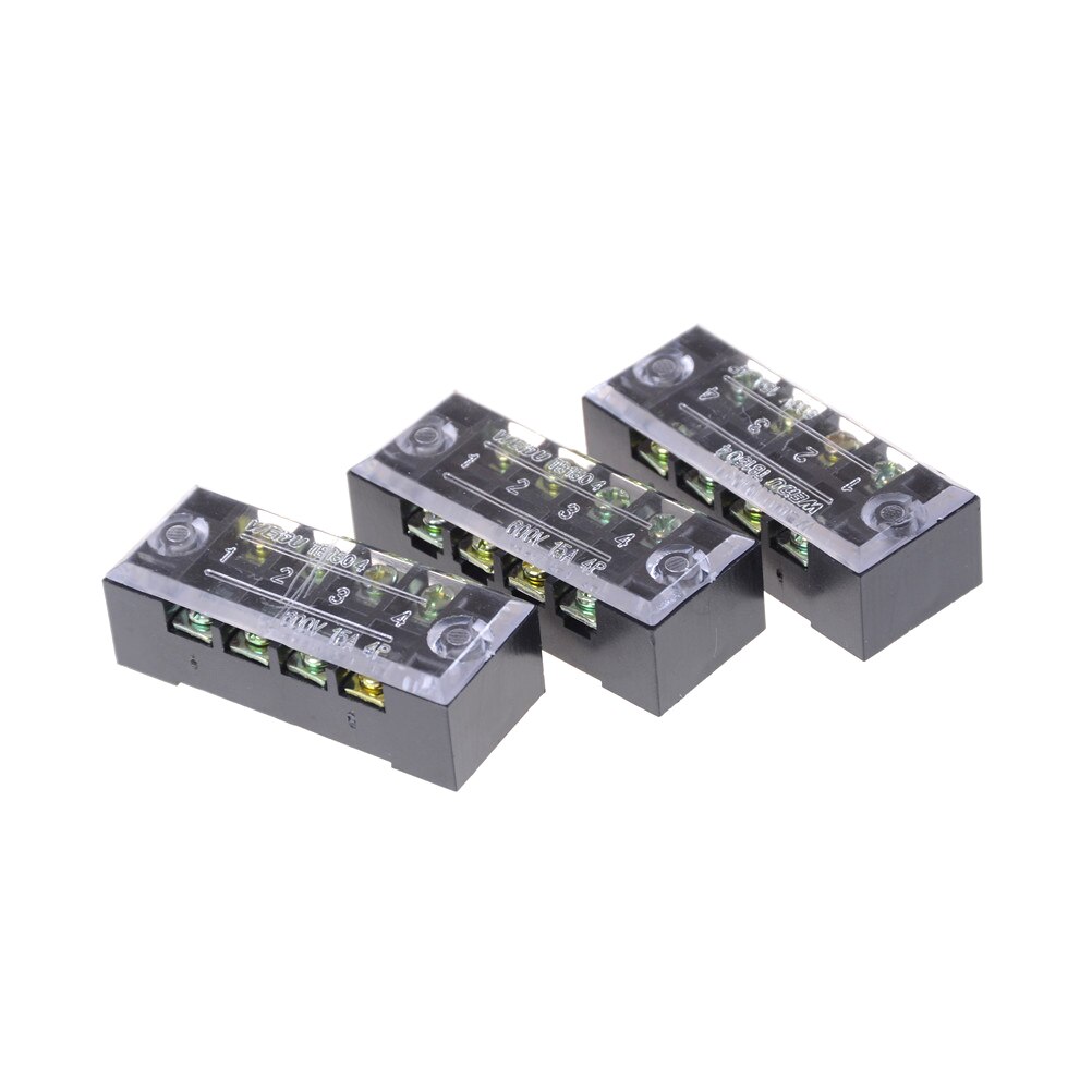 3 Pieces Dual Row 4 Position Screw Terminal Block ... – Vicedeal