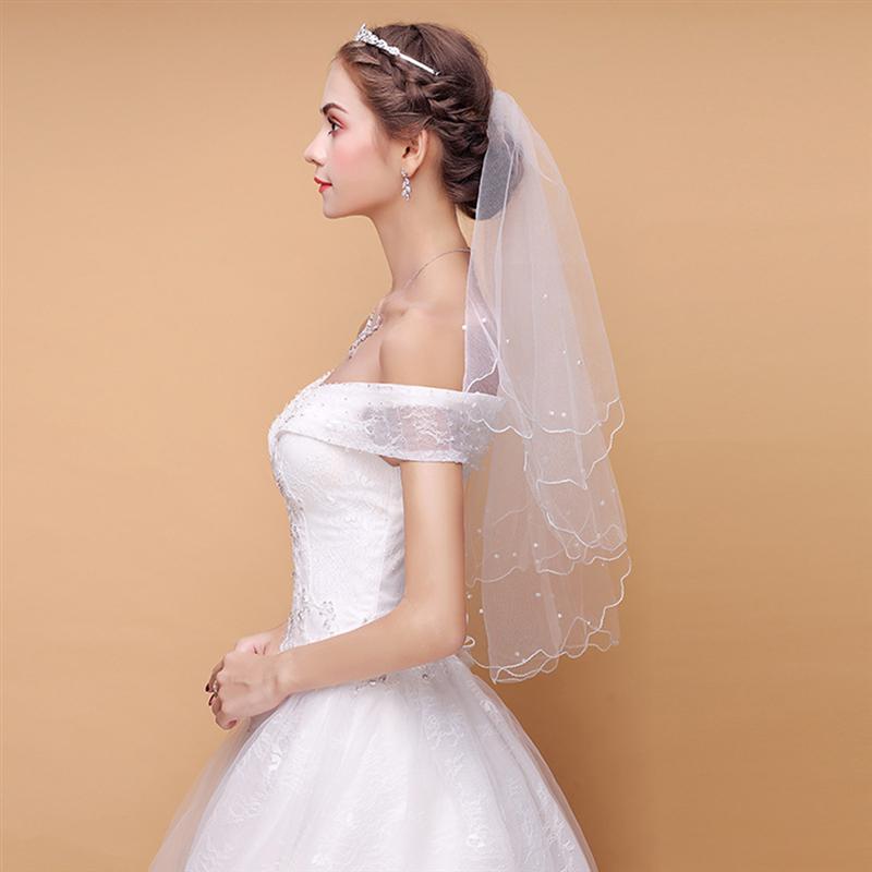 1.5m Lace Long Bride Wedding Veil Wedding Gauze Wh... – Vicedeal