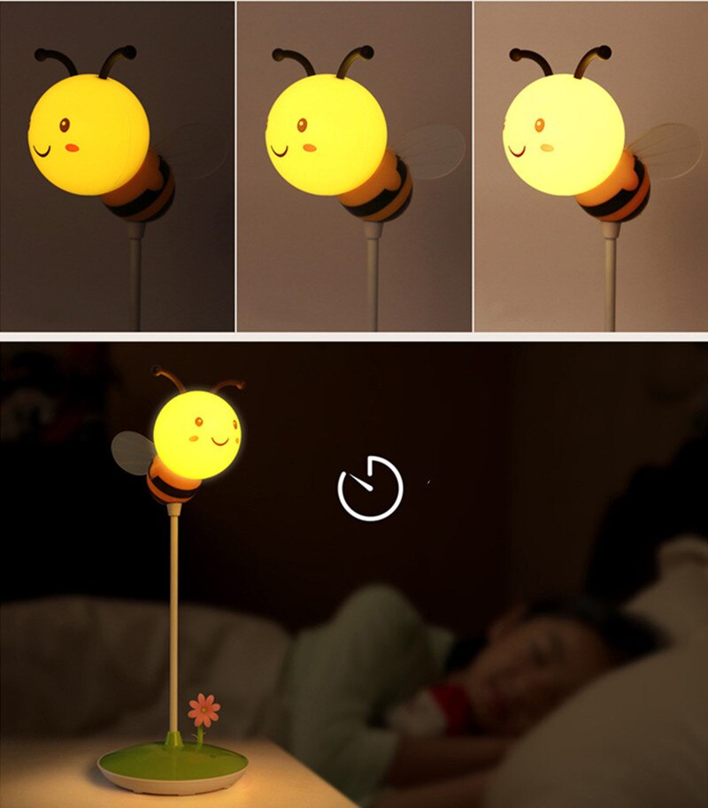 LED cartoon tafellamp bee stijl USB touch dimbare ... – Grandado