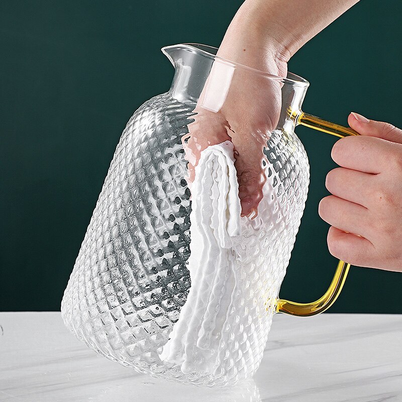 Glass Water Pitcher with Filter Turkish Jug Stainl... – Grandado