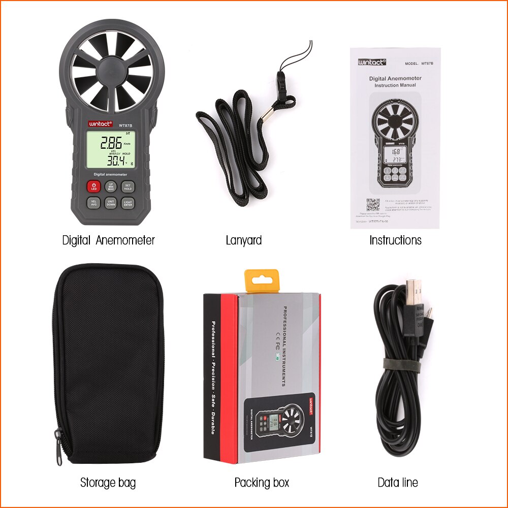 RZ Digital Anemometer Thermometer Humidity Meter P... – Vicedeal