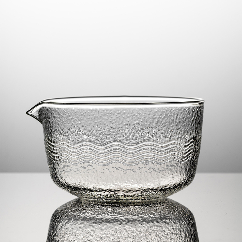 Textured Matcha Bowl with Pouring Spout Glass Japa... – Grandado