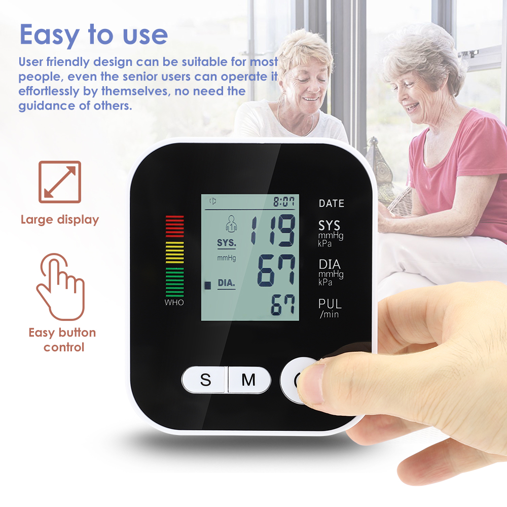 Blood Pressure Monitor Upper Arm Automatic Digital... – Grandado