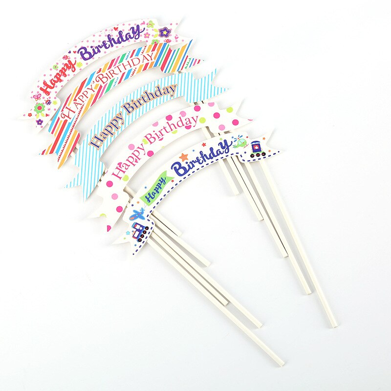 5pcs/set Cupcake Toppers Cake Flag Birthday Party ... – Vicedeal