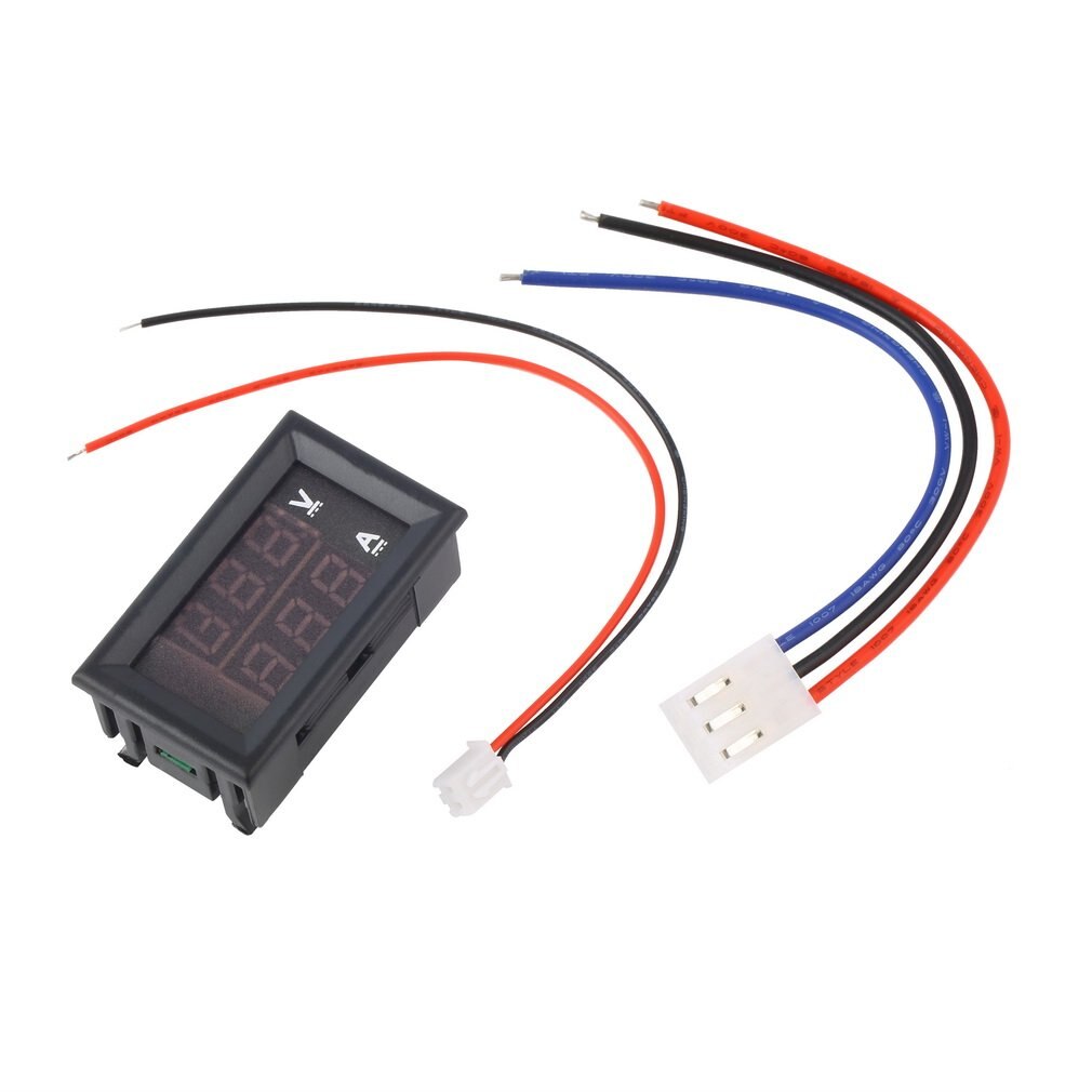 DC 100 V 10A Voltmeter Ammeter Blue + Red LED Digi... – Grandado