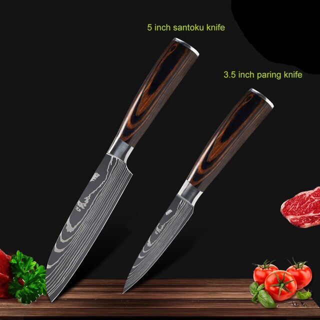 Küche messer Set Profi-koch Messer Japanischen 7CR... – Vicedeal