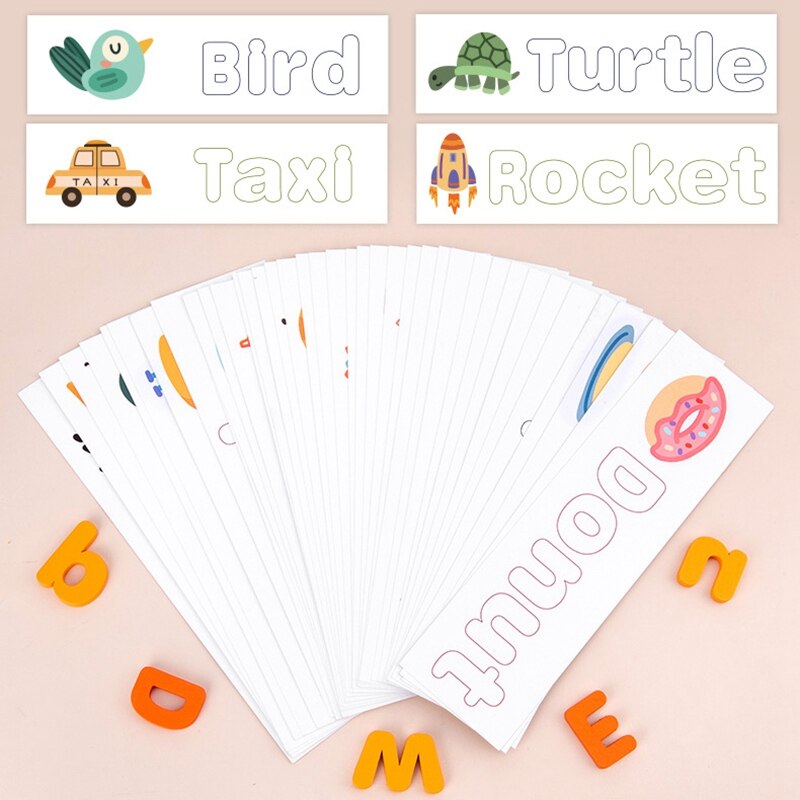 Wooden English Alphabet Letter Learning Cards Set ... – Grandado