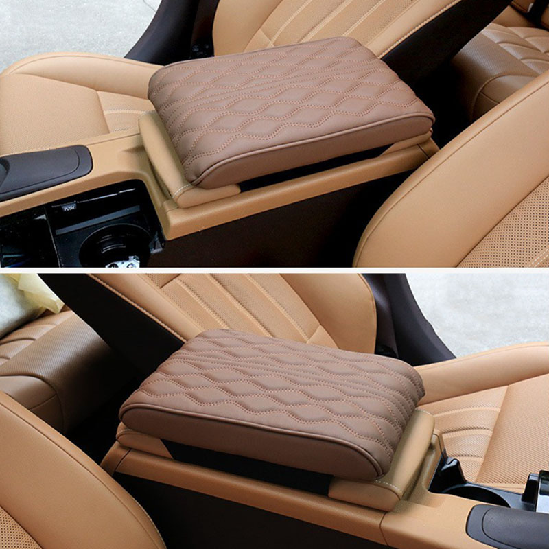 Wave Embroidery PU Leather Car Armrest Mat Center ... – Grandado