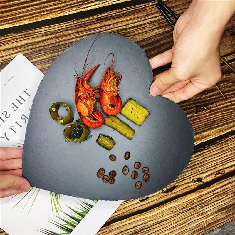 Heart Shape Slate Plate Beautiful Cheese Board Pra... – Grandado