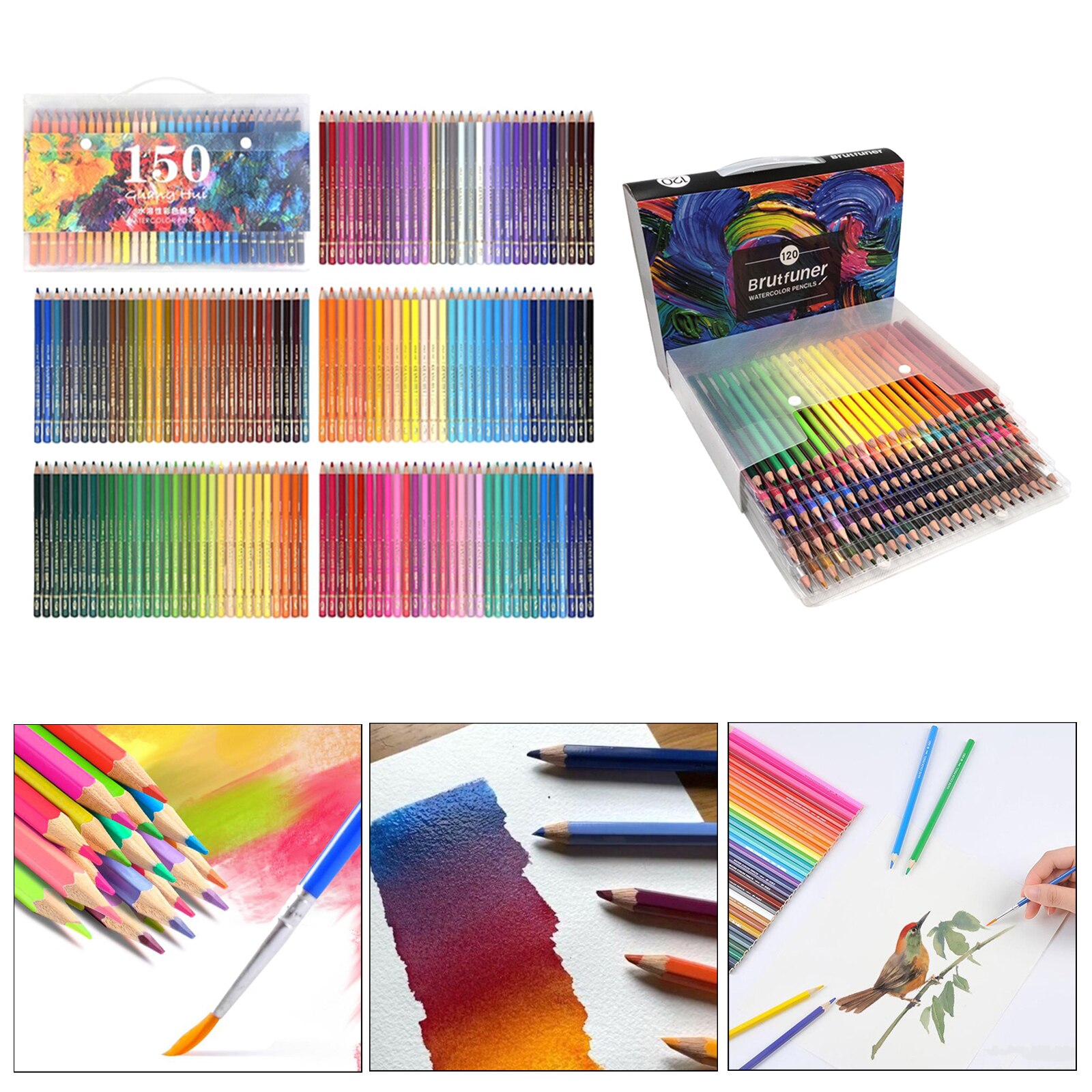 Lápices de colores acuarelables, variados, 120 col... – Grandado